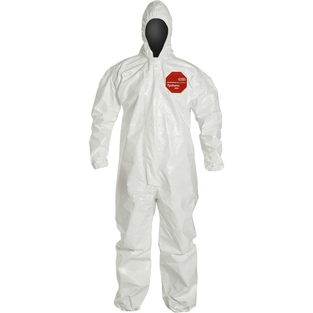 MACACÃO QUÍMICO DUPONT TYCHEM 4000 BRANCO D14651193 CA 34802 TAM XG ...