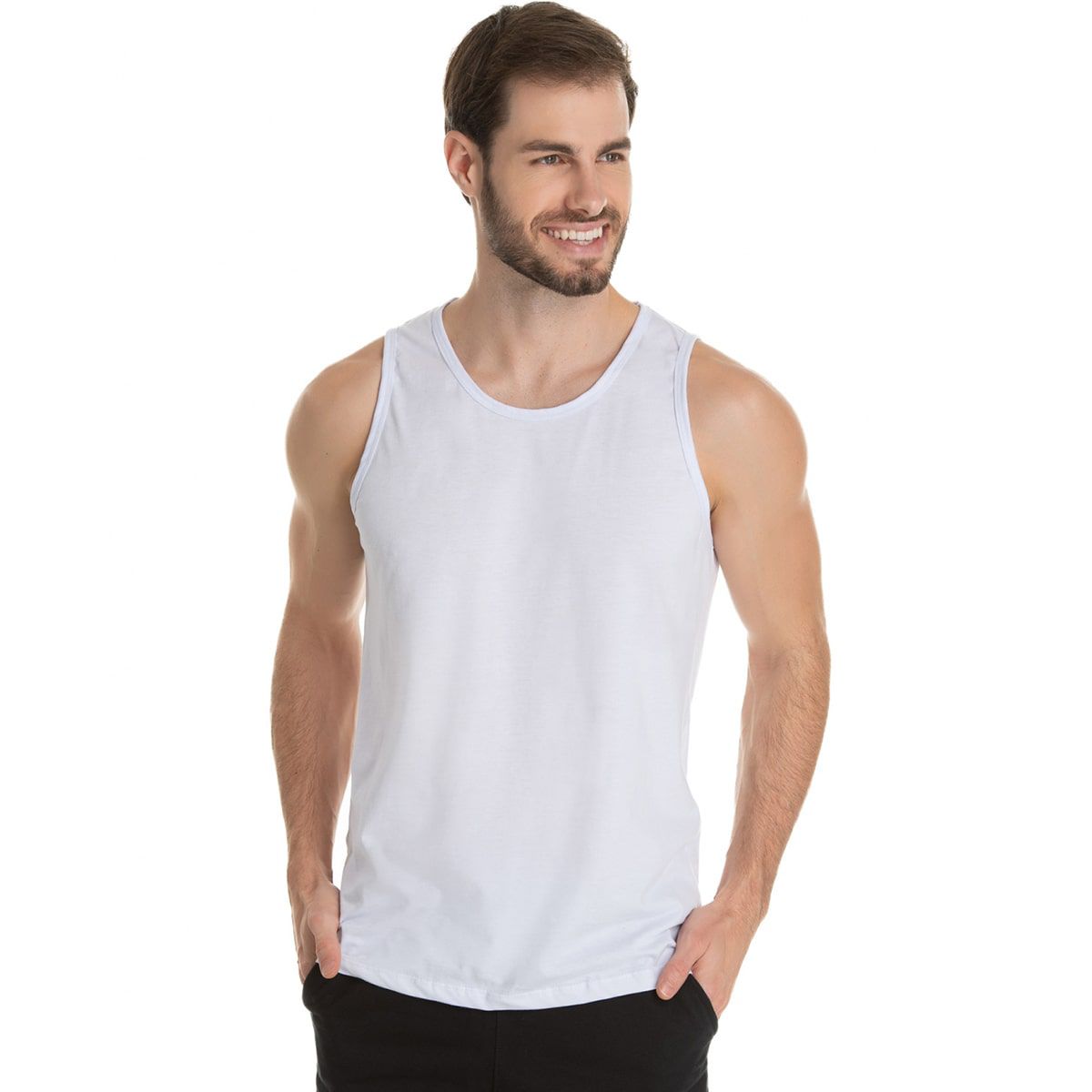 Regata Básica Premium Branca W2 (Masculina) | W2 STORE