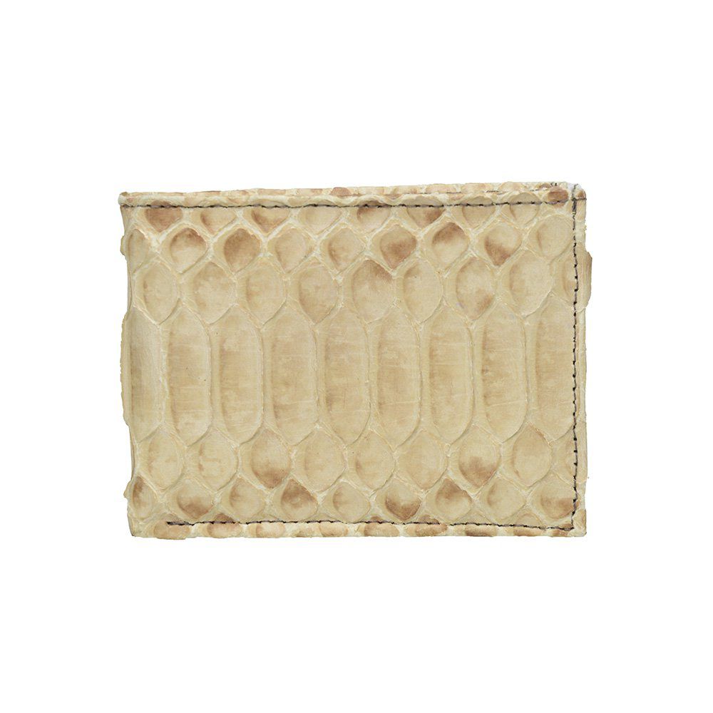 Carteira MINI em Couro de Cobra (Python reticulatus) Sépia | Exotic Couros