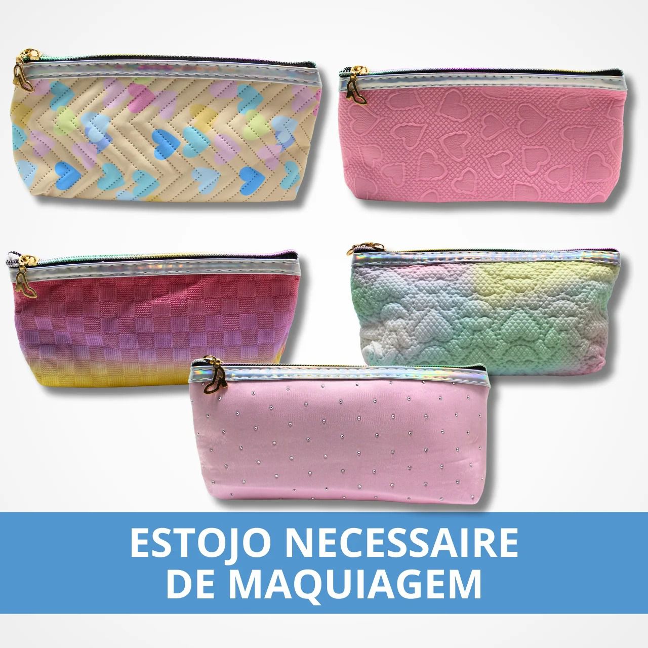 Estojo Necessaire de Diferentes Cores e Modelos - Envios Sortidos ...