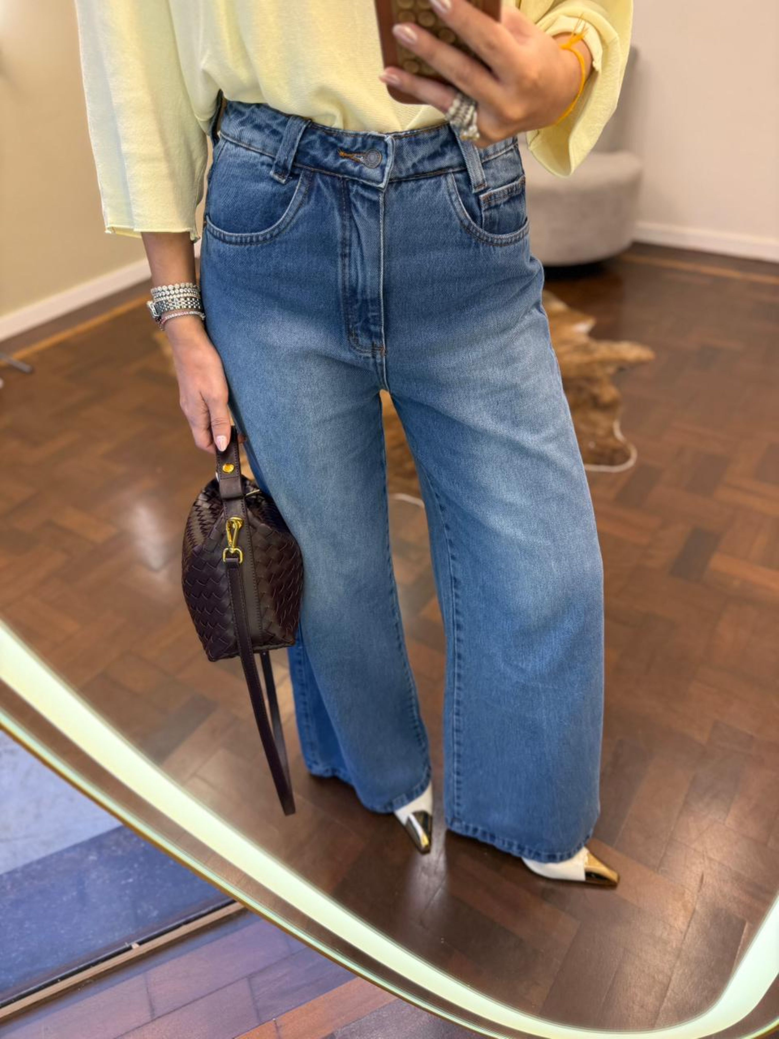 Calça Jeans Authentic Pallazo | Yellow Submarine