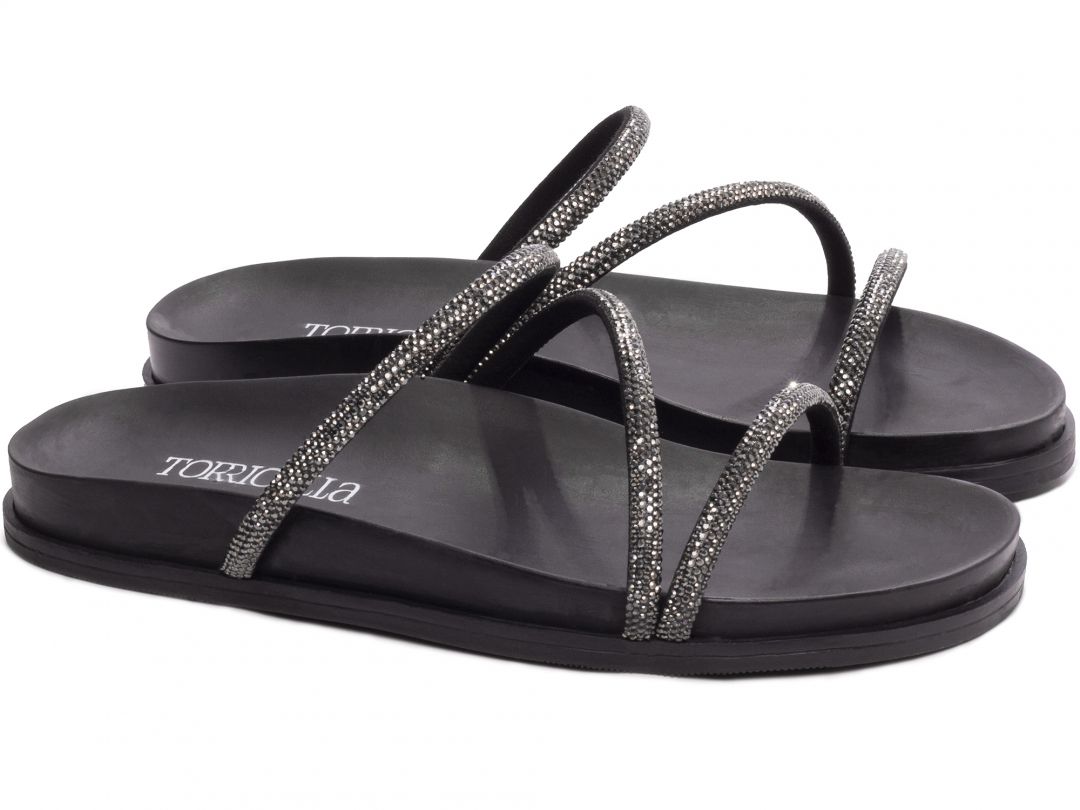 Sandália Papete Birken Preta | Bárbara Barros | Conforto & Elegância
