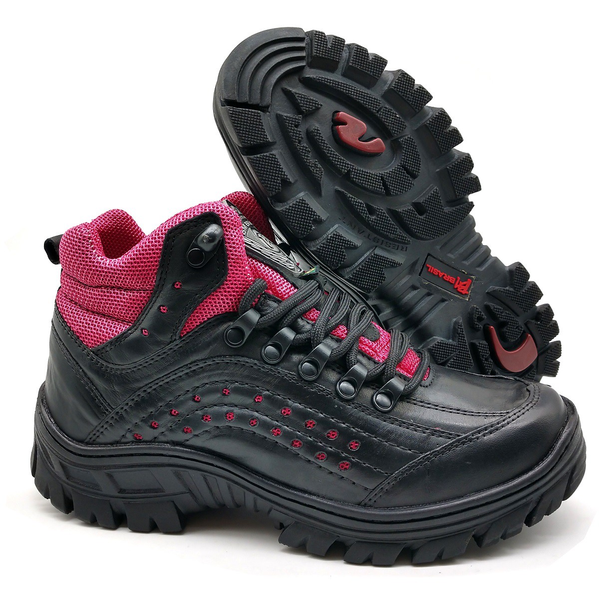 Bota Adventure Feminina 5400/30 preto/pink | BMBRASIL CALÇADOS