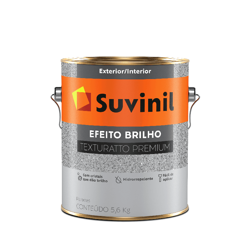 Textura Premium Suvinil Efeito Brilho Cristais Externa Interna Galão 3,6L | CREL TINTAS