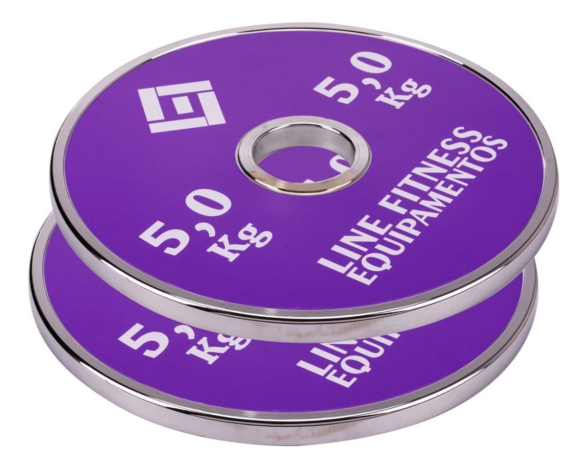 Par de Anilhas Olímpicas Fracionadas 5 kg | Equipamentos Line Fitness
