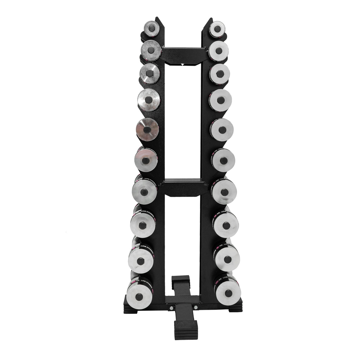 Kit Halteres Cromados de 1kg a 10kg + Suporte | Equipamentos Line Fitness