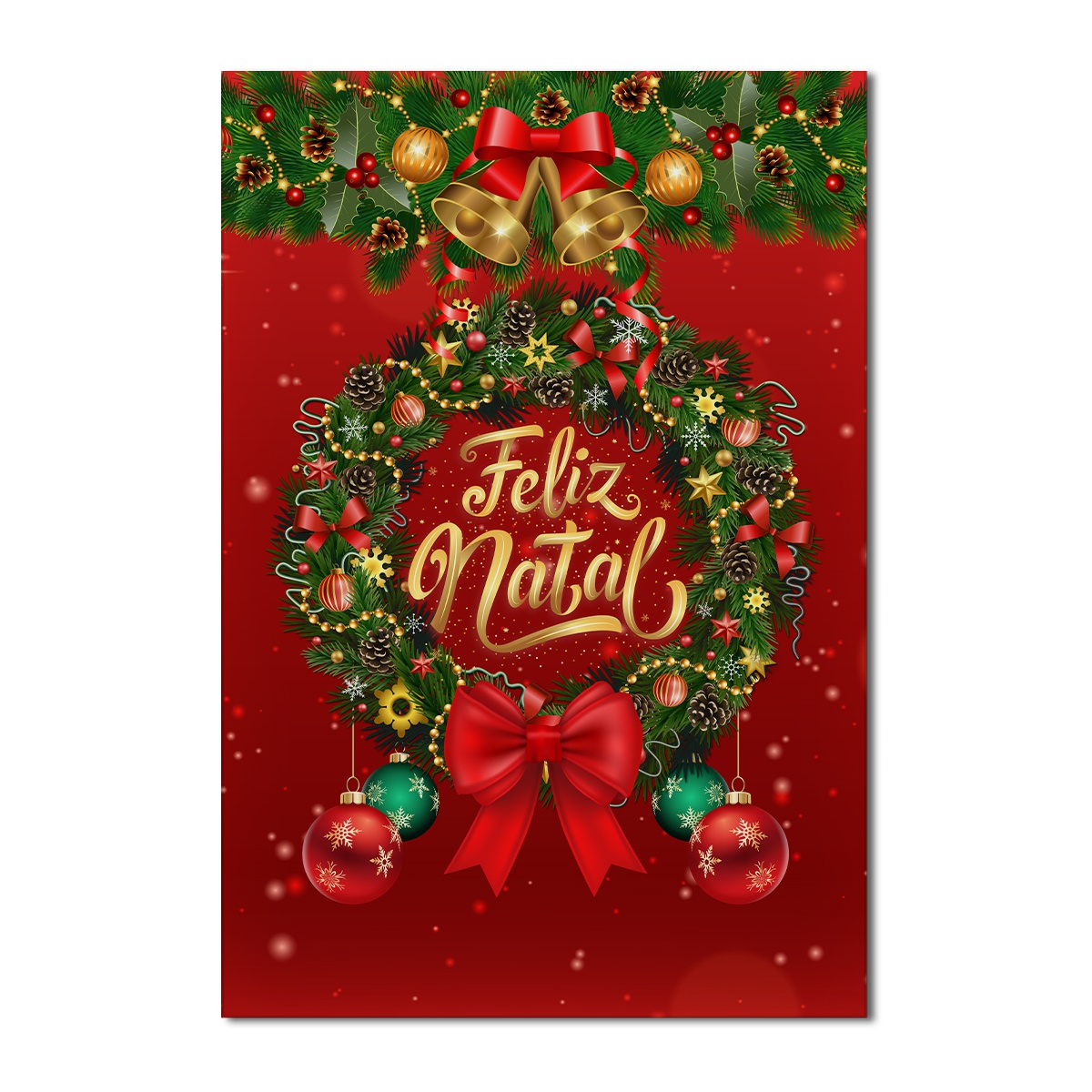 Painel Festa Retangular Tema Feliz Natal 2 | ESTAMPARIA NET