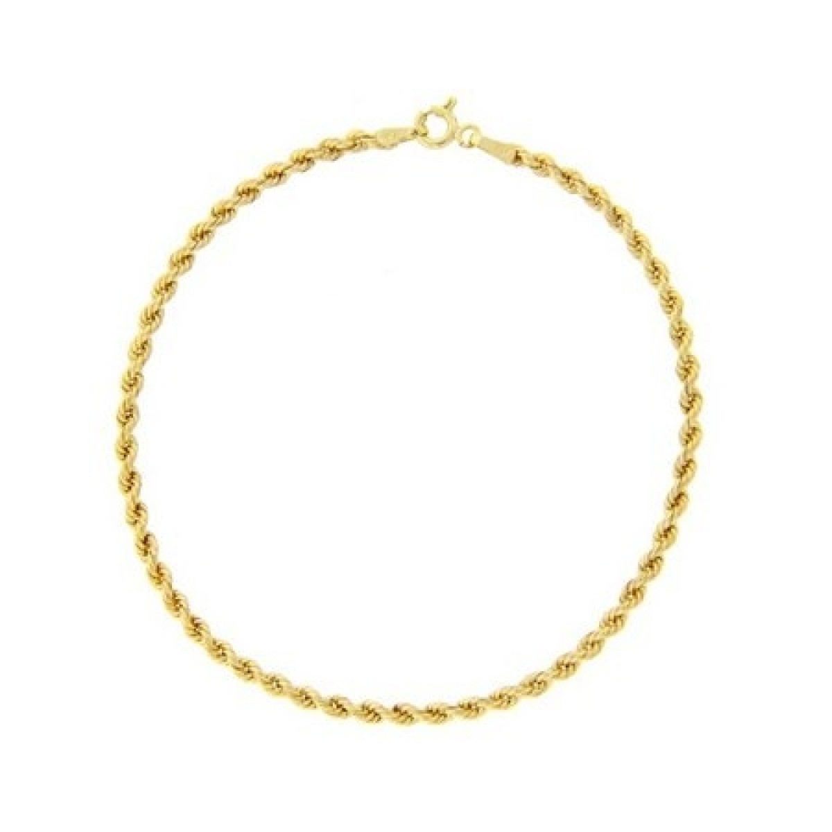 Pulseira De Ouro 18k Corda De 2,1mm Com 18cm | Fábrica do Ouro