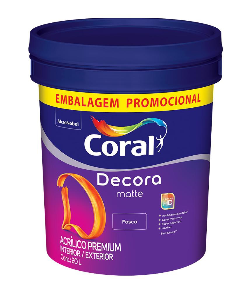 Tinta Coral Decora Acrílica Premium Fosco Branco Balde | Friaça Tintas ...