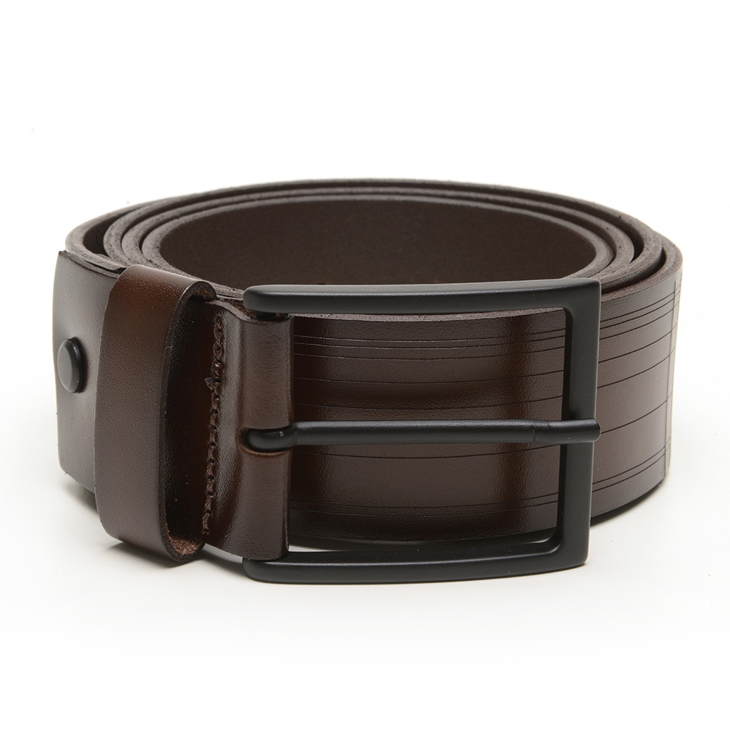 Cinto Masculino de Couro Marrom Moss | JACOMETTI