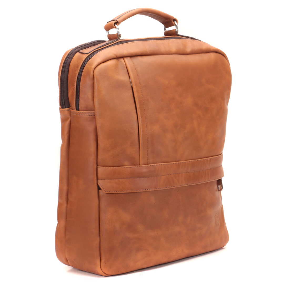 Mochila Masculina Couro Legítimo Slim Premium Para Notebook | JFECOURO