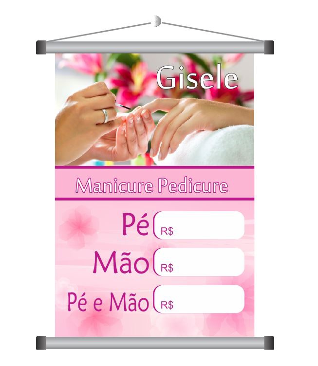 Banner Manicure Pedicure Tabela de Preço model 1004 | KREATIVEADESIVOS