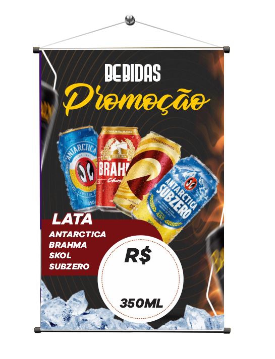 Banner Bebida Promoção Lata | KREATIVEADESIVOS