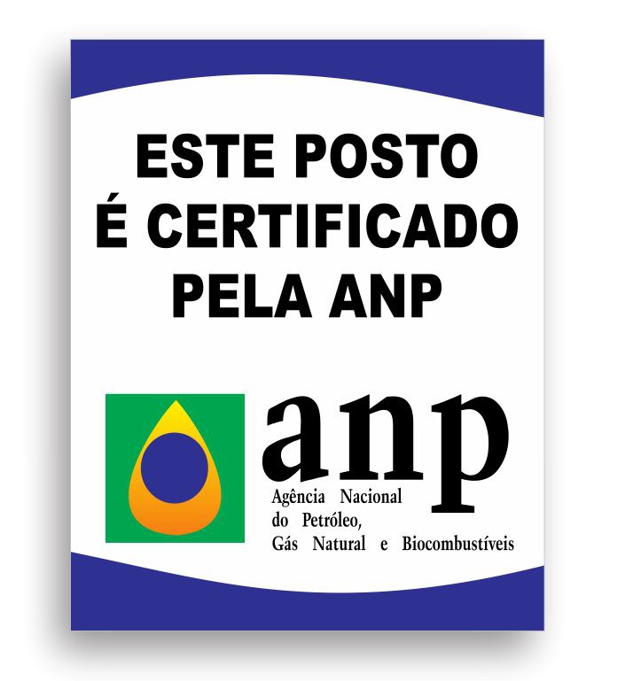 Placa Posto certificado ANP | KREATIVEADESIVOS