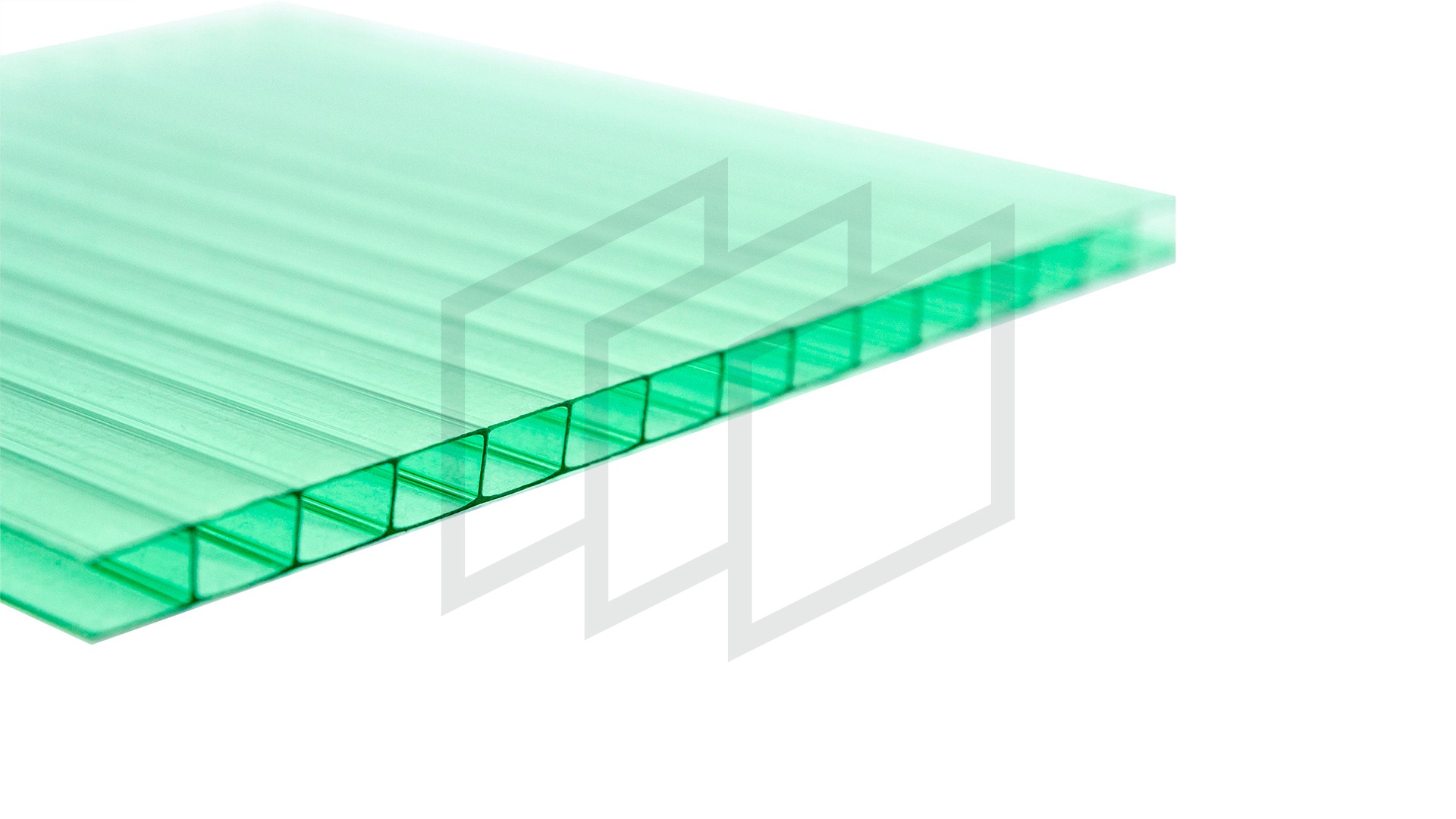 Policarbonato Alveolar Verde 2,10x6,00 6mm | POLY SHEET POLICARBONATO