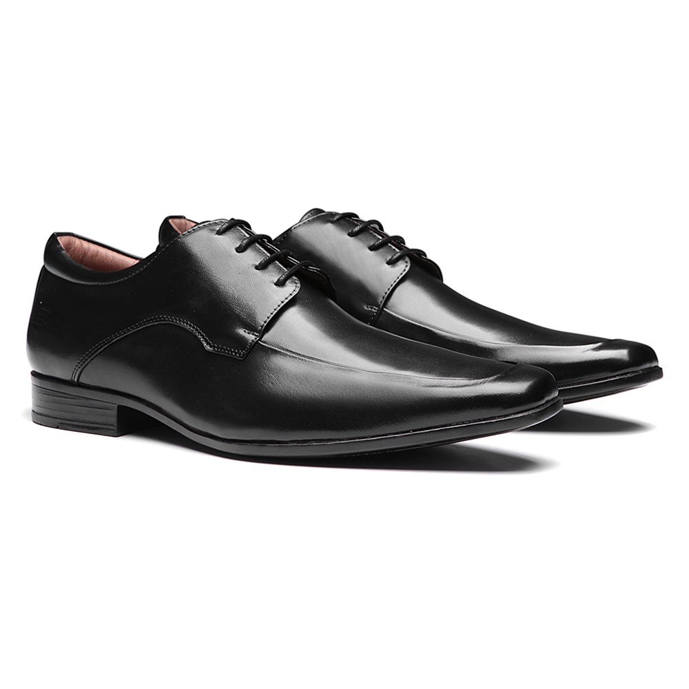 Sapato Derby Masculino Social Em Couro Preto Com Conforto | SERGIO`S