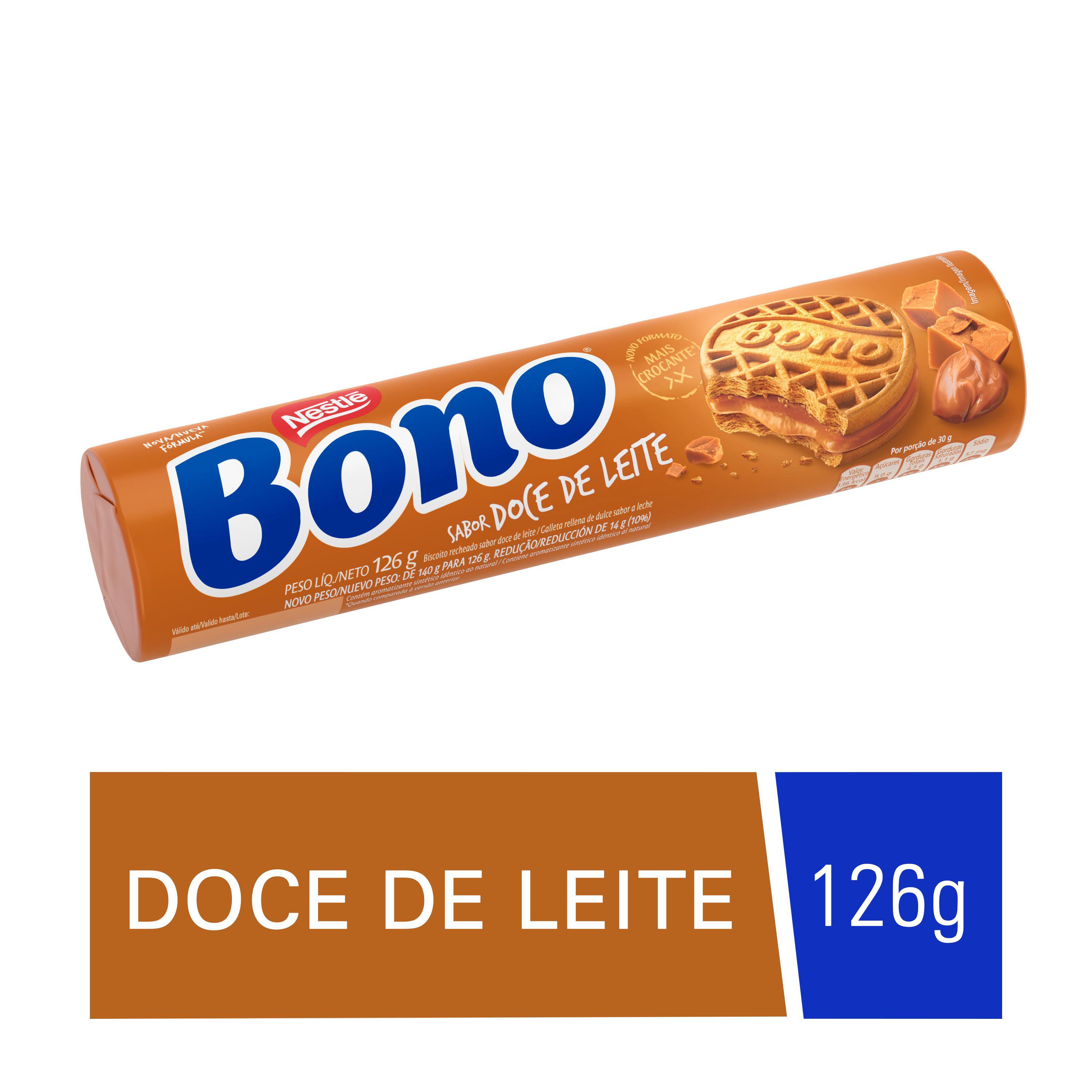 Biscoito Bono Recheado Doce De Leite 126g | Day 2 Day
