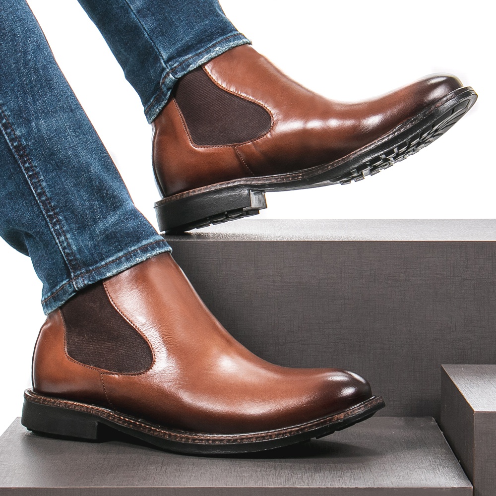 Bota Masculina Faway Chelsea Whisky | Faway - Handmade Shoes