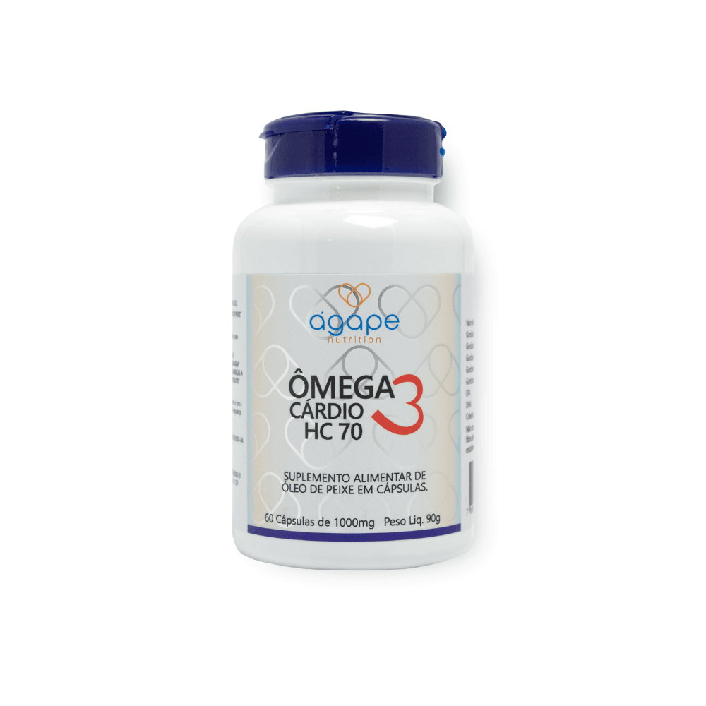 Ômega 3 Cardio HC 70 - 60 Cápsulas Softgel | Ágape Manipulação