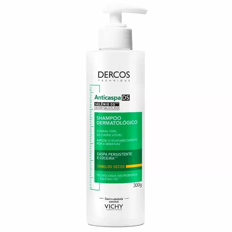 Vichy Dercos Shampoo Anticaspa DS - Cabelos Secos 300g | AIKO COSMÉTICOS