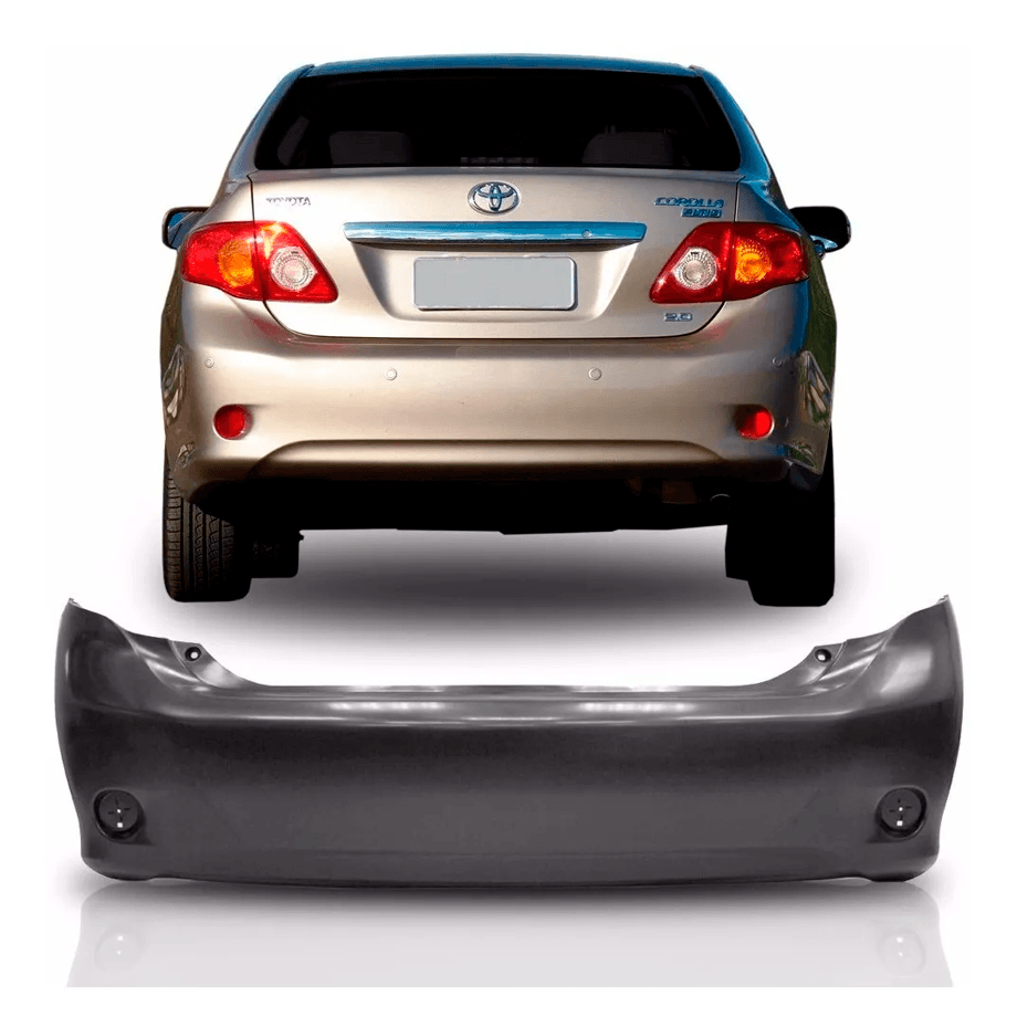 Para-choque Traseiro Corolla de 2009 á 2011 - Preto Liso | Dominio Auto ...