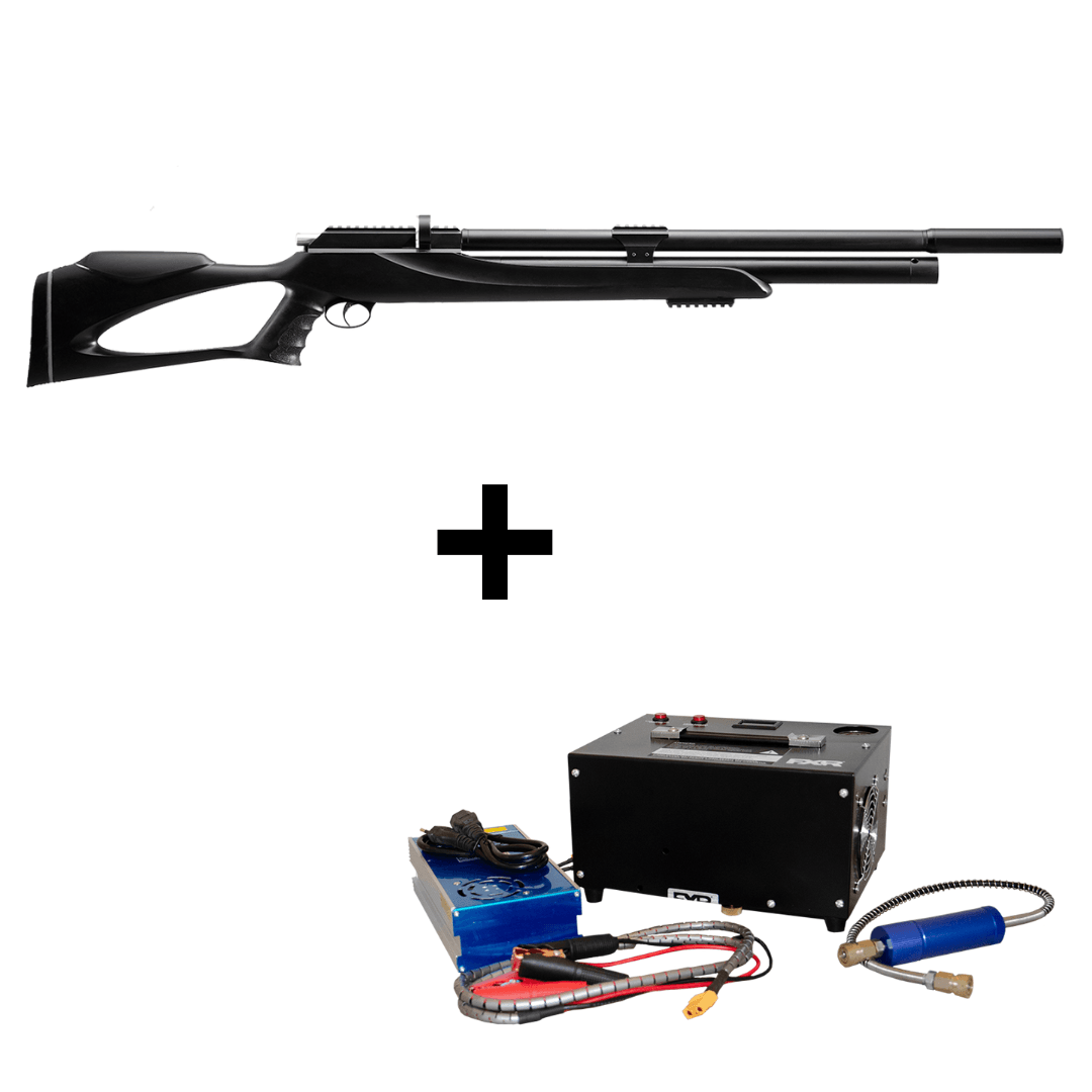 Carabina Pressão PCP ARTEMIS M25 Thunderblack com Compressor Trivolt ...