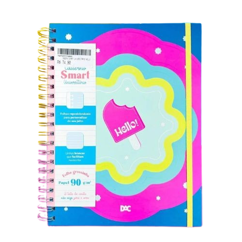 Caderno Universitário 10x1 DAC Smart Hello - 80 Folha | BAIUCA