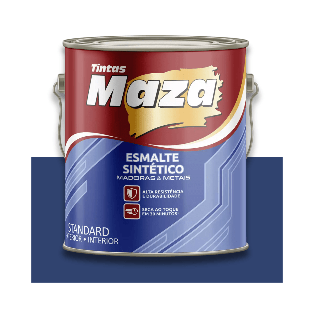 MAZA ESMALTE SINTÉTICO BRILHANTE AZUL DEL REY 900ML | Baratão das Tintas