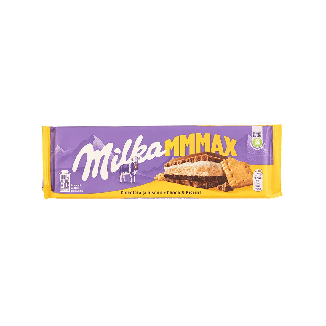 Milka Barra MmmMax Ciocolata Choco Biscuit 300g - Chocolate Cremoso com ...