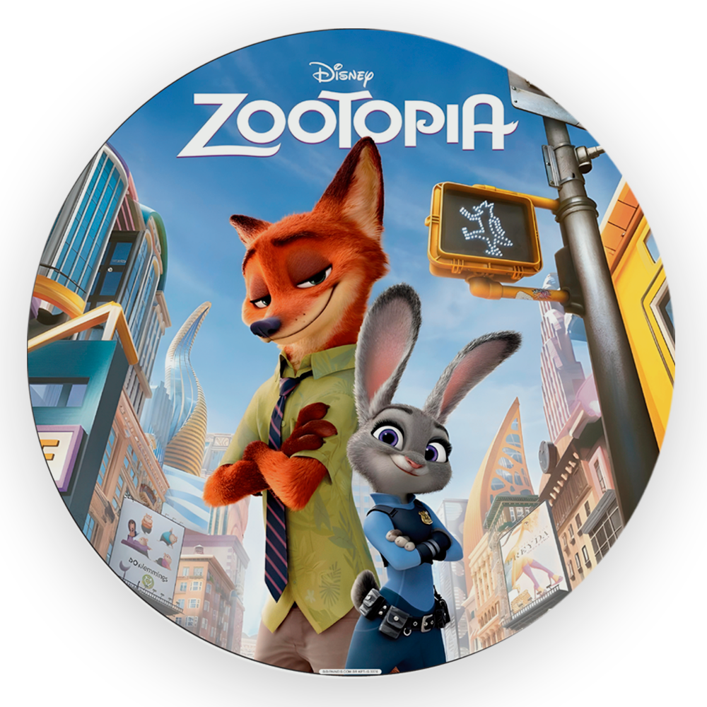 Painel Redondo Decorativo Zootopia | Loja | Bibi Painéis