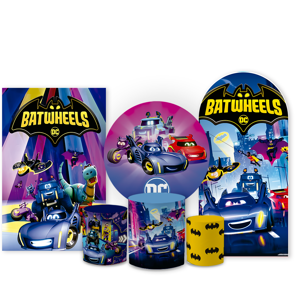 Kit Capa Painel Completo Decoração Festa Infantil Tema Batwheels | Loja ...