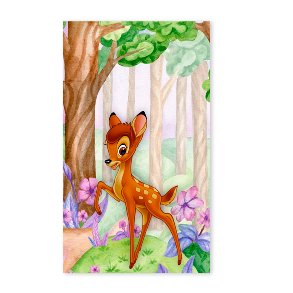 Capa Painel Retangular 1,0x2,0mts Decorativo Tema Bambi Decoração Festa ...