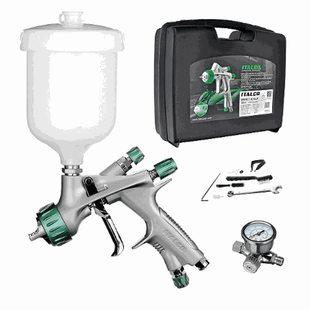 Pistola de Pintura HVLP com Maleta 1,2mm 600ml Kit Shine 1 - Italco ...