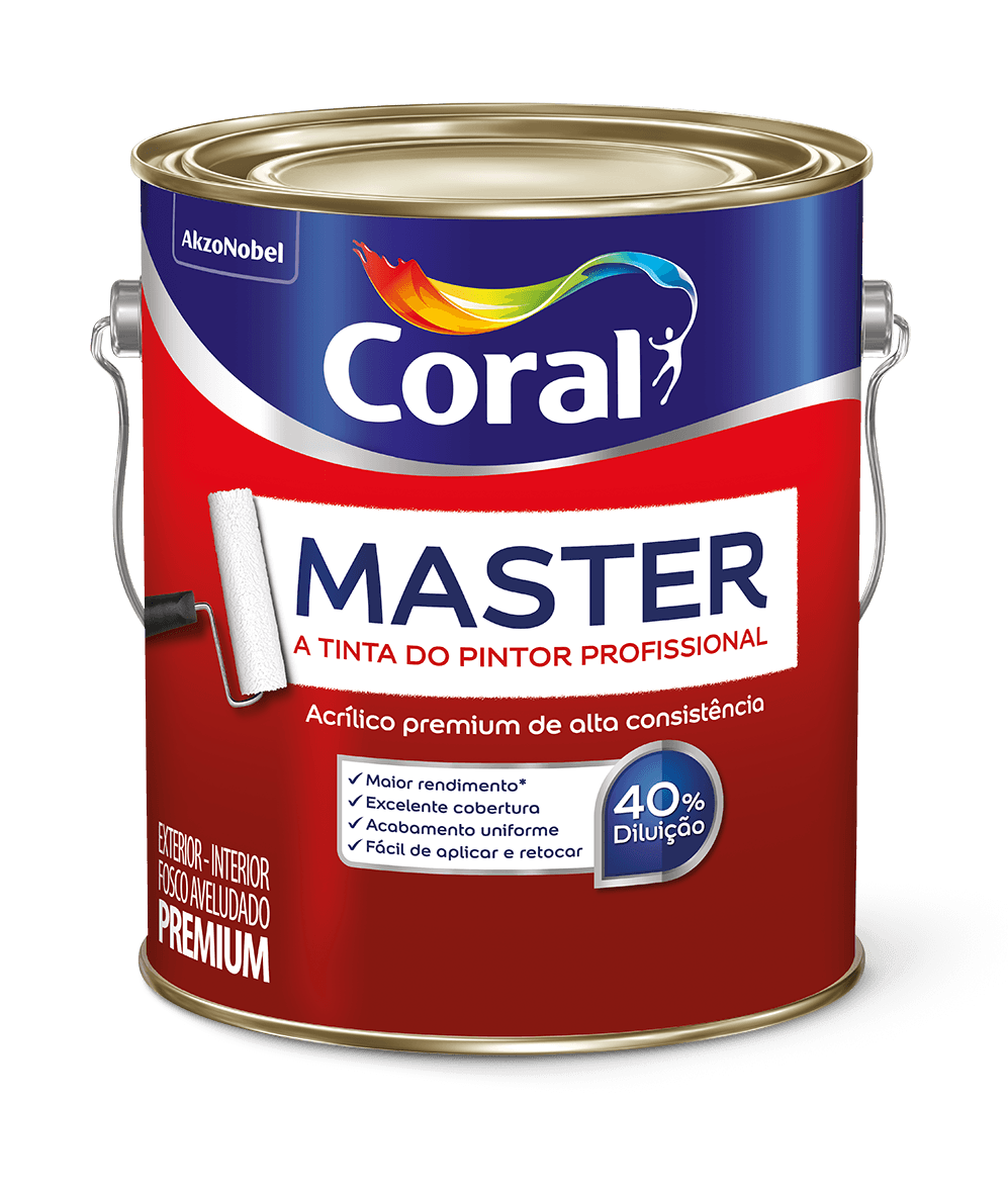 Tinta Coral Acrílico Fosco Coral Master Premium 3,6L