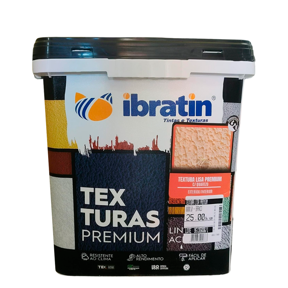 Textura Ibratin Acrílica Lisa Quartzo Balde 25Kg