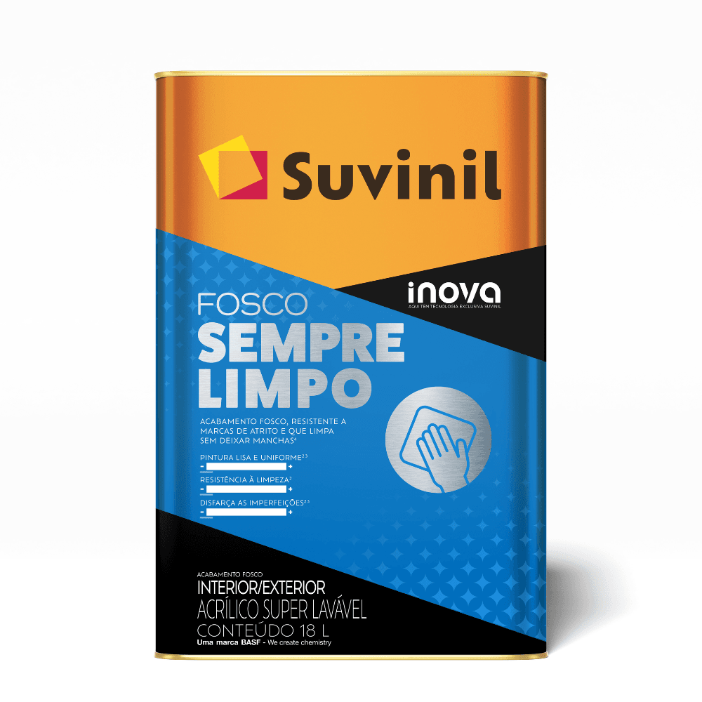 TINTA SUVINIL ACRÍLICO SEMPRE LIMPO FOSCO PREMIUM 18L