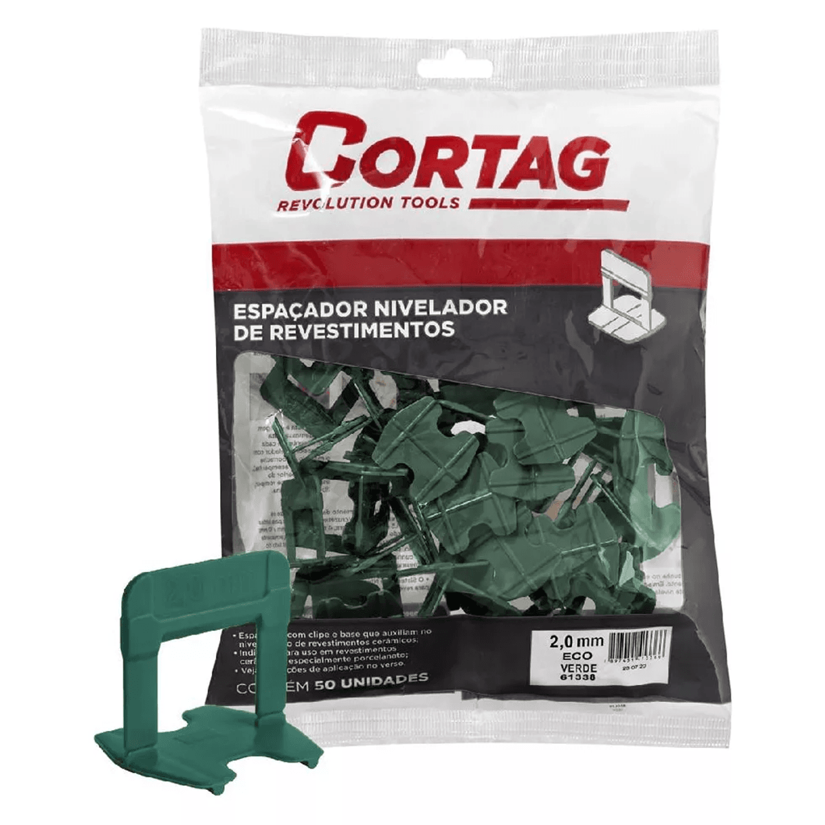 Espaçador Nivelador Eco 2,0mm com 50 Unidades Cortag 61338 | SÓ AQUI ...
