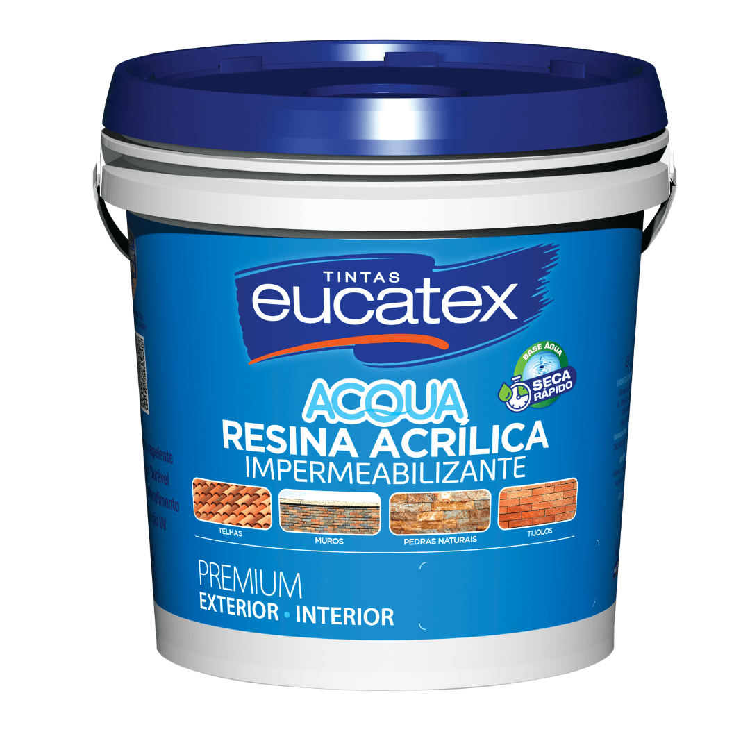 Resina Acrílica Base Água Premium Incolor 18 Litros - ACQUA - EUCATEX ...