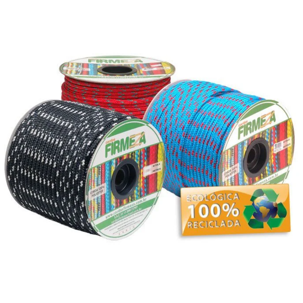 CORDA TRANCADA COLORIDA 6MM ML FIRMEZA | Couto Materiais