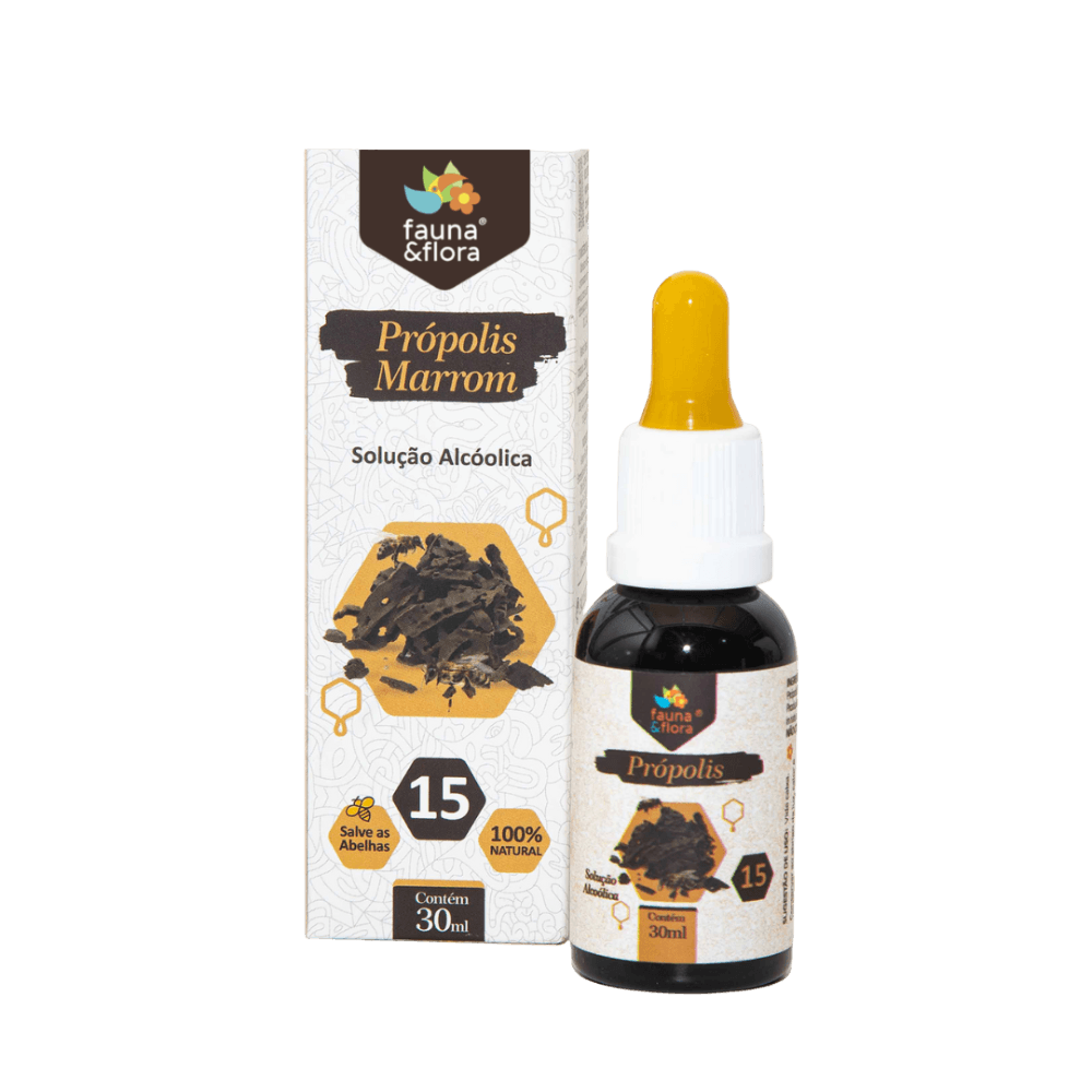 Própolis Marrom Alcoólico 15% 30ml | Fauna e Flora l Sua Loja Online de ...
