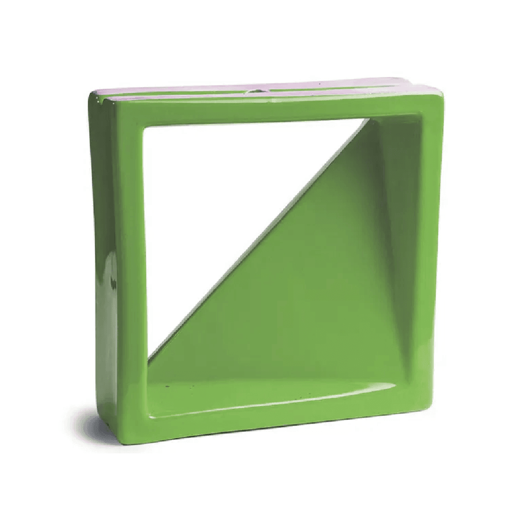 Cobogó Veneziana Simples - Verde Fortuna - 25x25 cm | GLOBAL PEDRAS