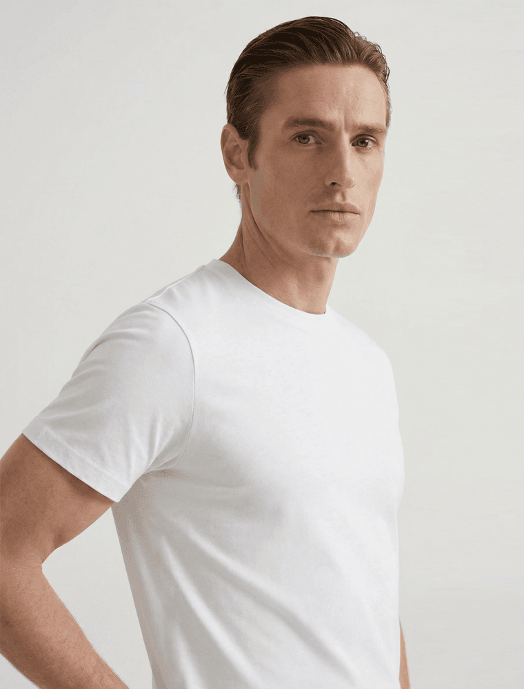 Camiseta SEM COSTURA LATERAL 100% algodão - Branca | Hermoso Compadre