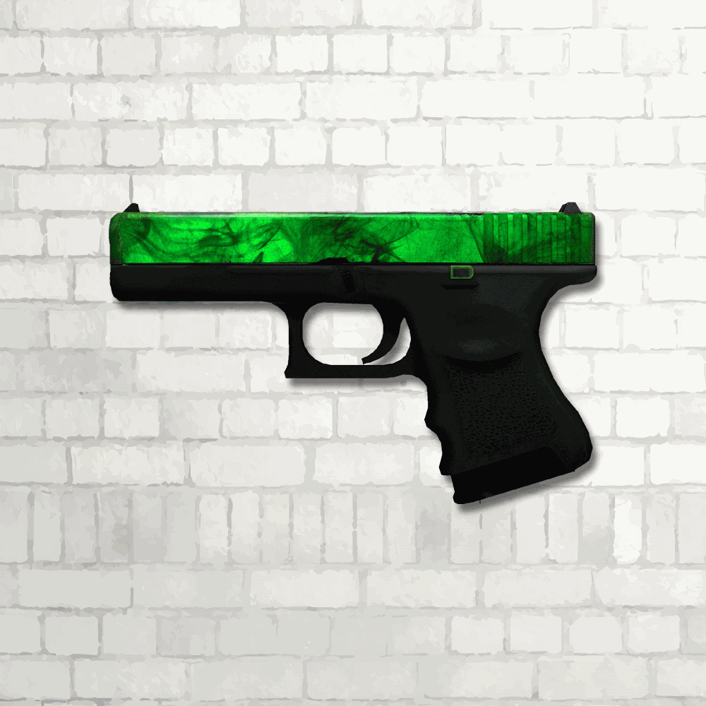 Skin Mdf Csgo | Gama Doppler Emerald | Inter Adesivos Decorativos