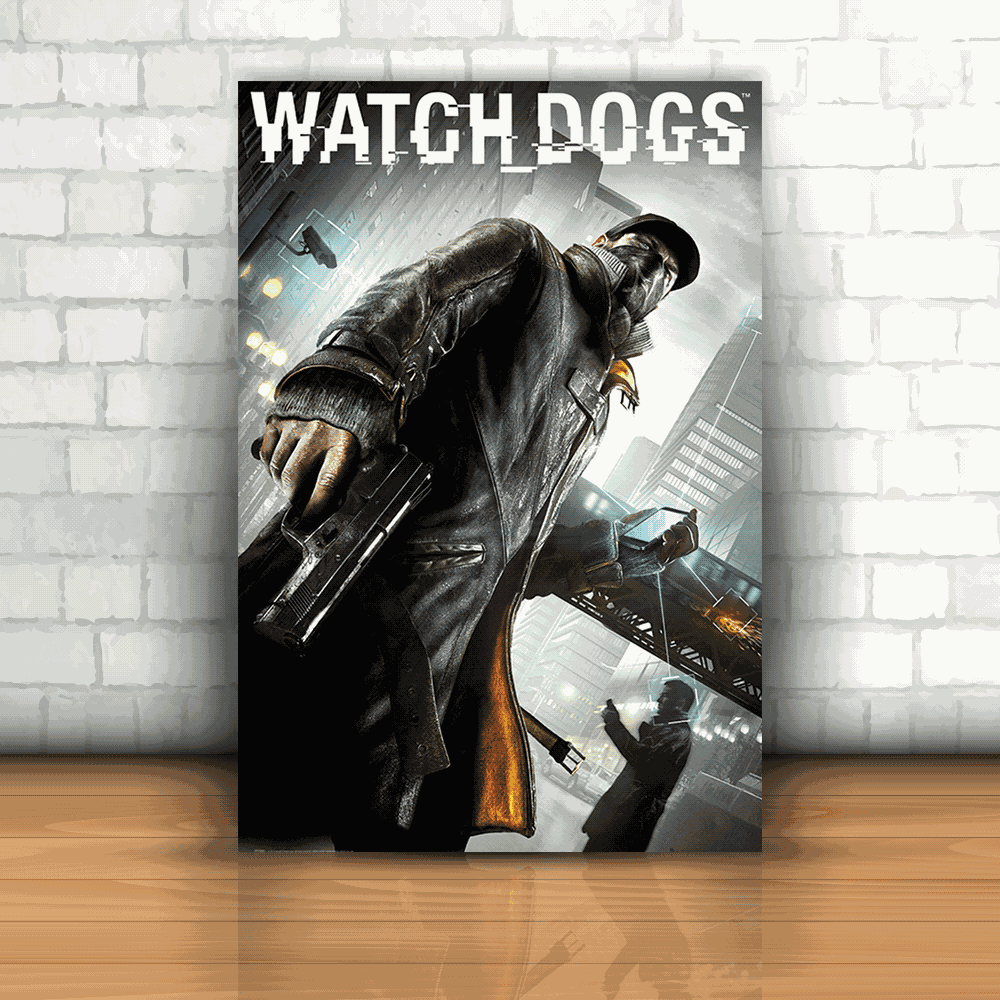 Placa Decorativa - Watch Dogs mod 01 | Inter Adesivos Decorativos