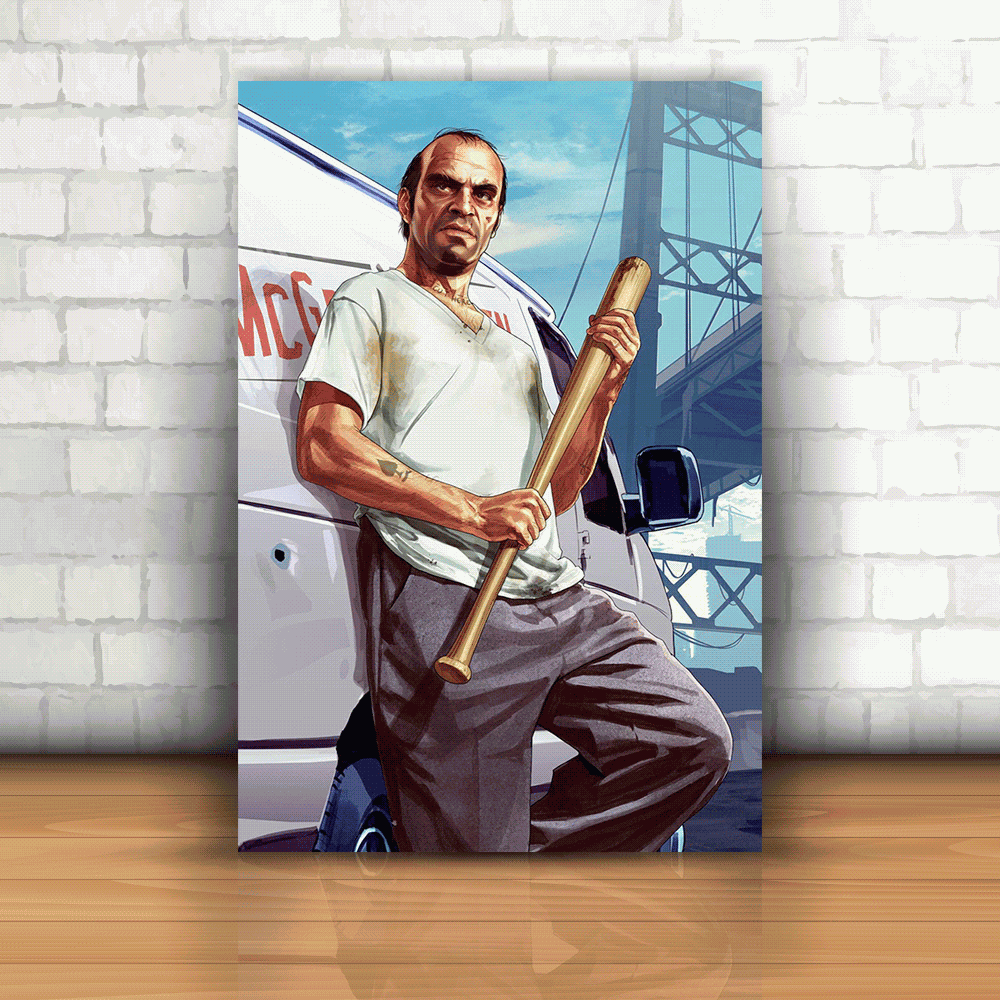 Placa Decorativa - GTA V - Trevor | Inter Adesivos Decorativos