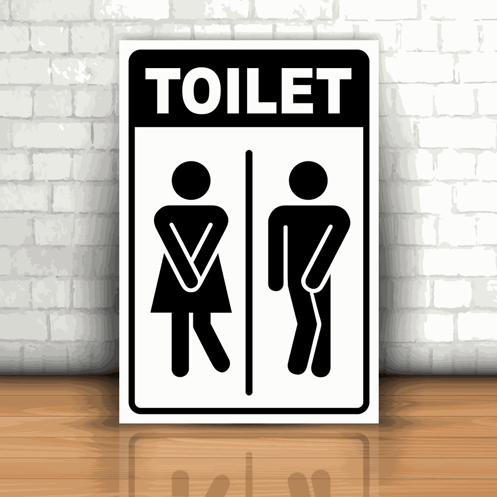 Placa Decorativa - Toilet | Inter Adesivos Decorativos