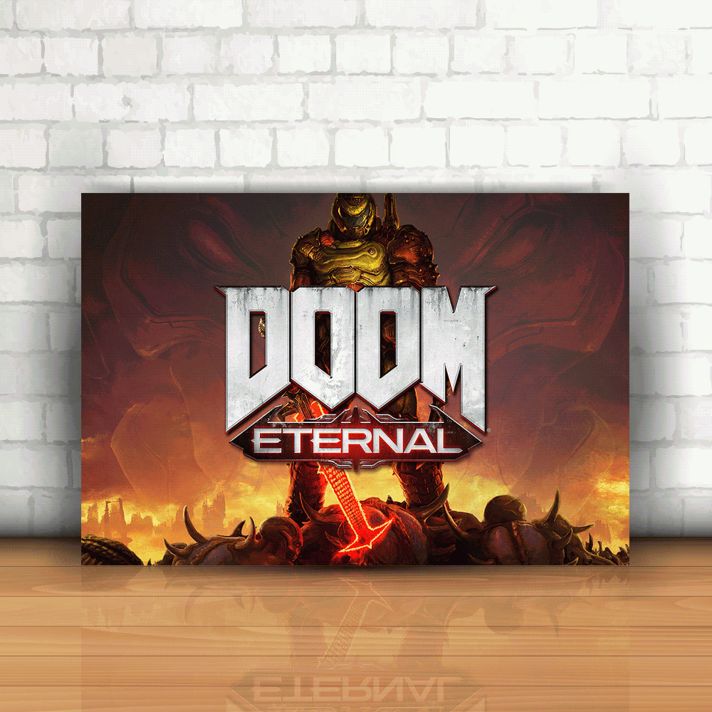 Placa Decorativa - Doom Mod. 01 | Inter Adesivos Decorativos