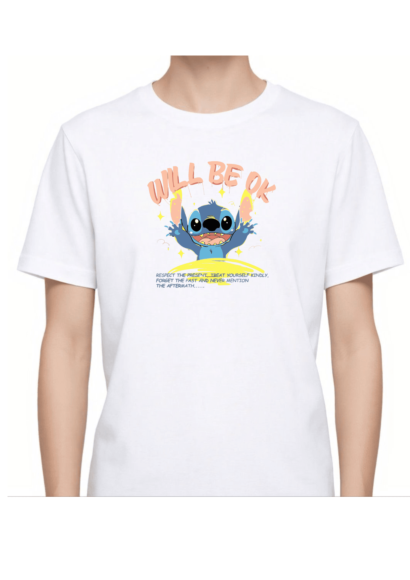 CAMISETA ALGODÃO BLUSA FEMININA E MASCULINA STICHI WILL BRANCA | JOSTY