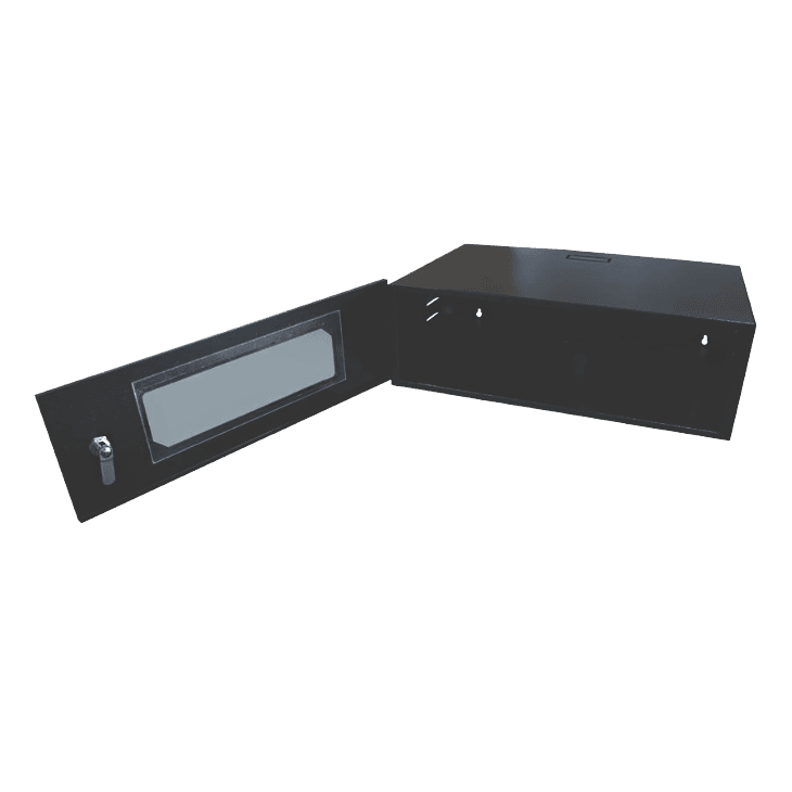 Mini Rack 3U Suspenso de Parede com Porta Frontal 350mm Preto – Max ...