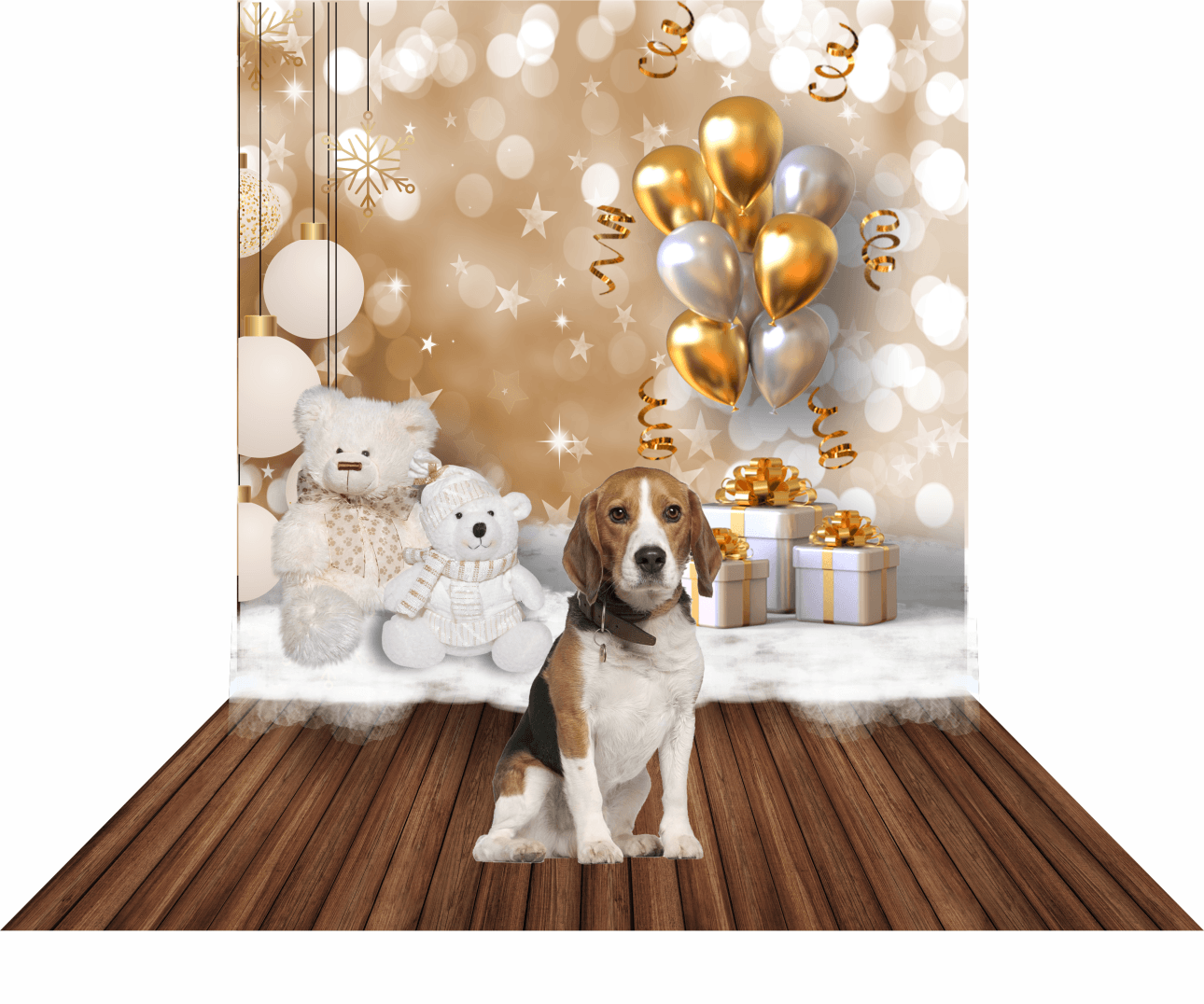 Fundo Fotográfico Pet Shop Ano Novo 1,20 X 1,70 M Tecido Sublimado 3d | Genial Mix